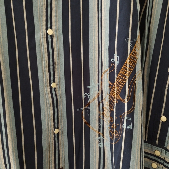 Hard Rock Cafe | Shirts | Hard Rock Cafe Buttondown Bluegrey Stripe ...